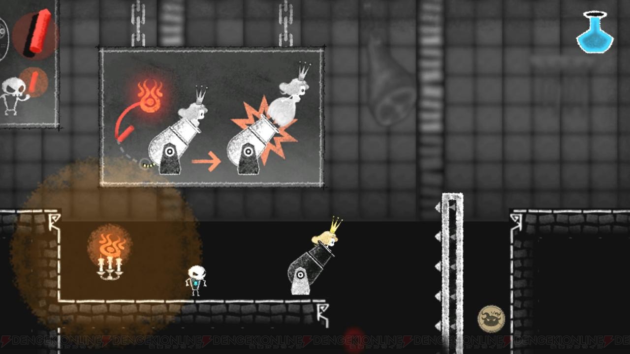 お姫さまを大砲で発射! 『ドクロ』のボスキャラクターやさまざまなギミックを紹介 電撃オンライン