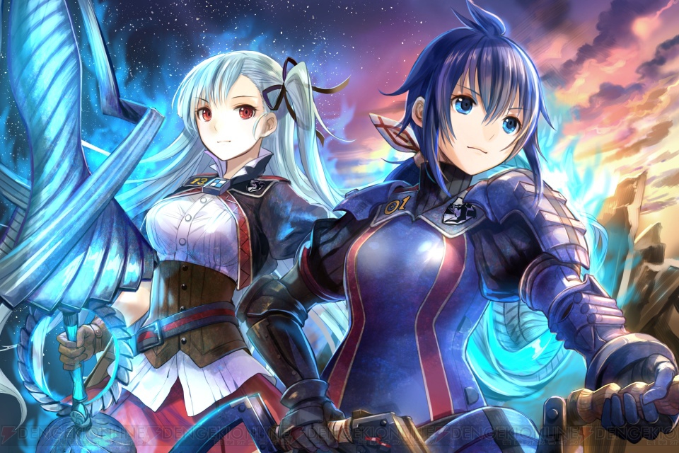 Safebooru - 2girls armor black ribbon blue eyes blue hair brown gloves ...