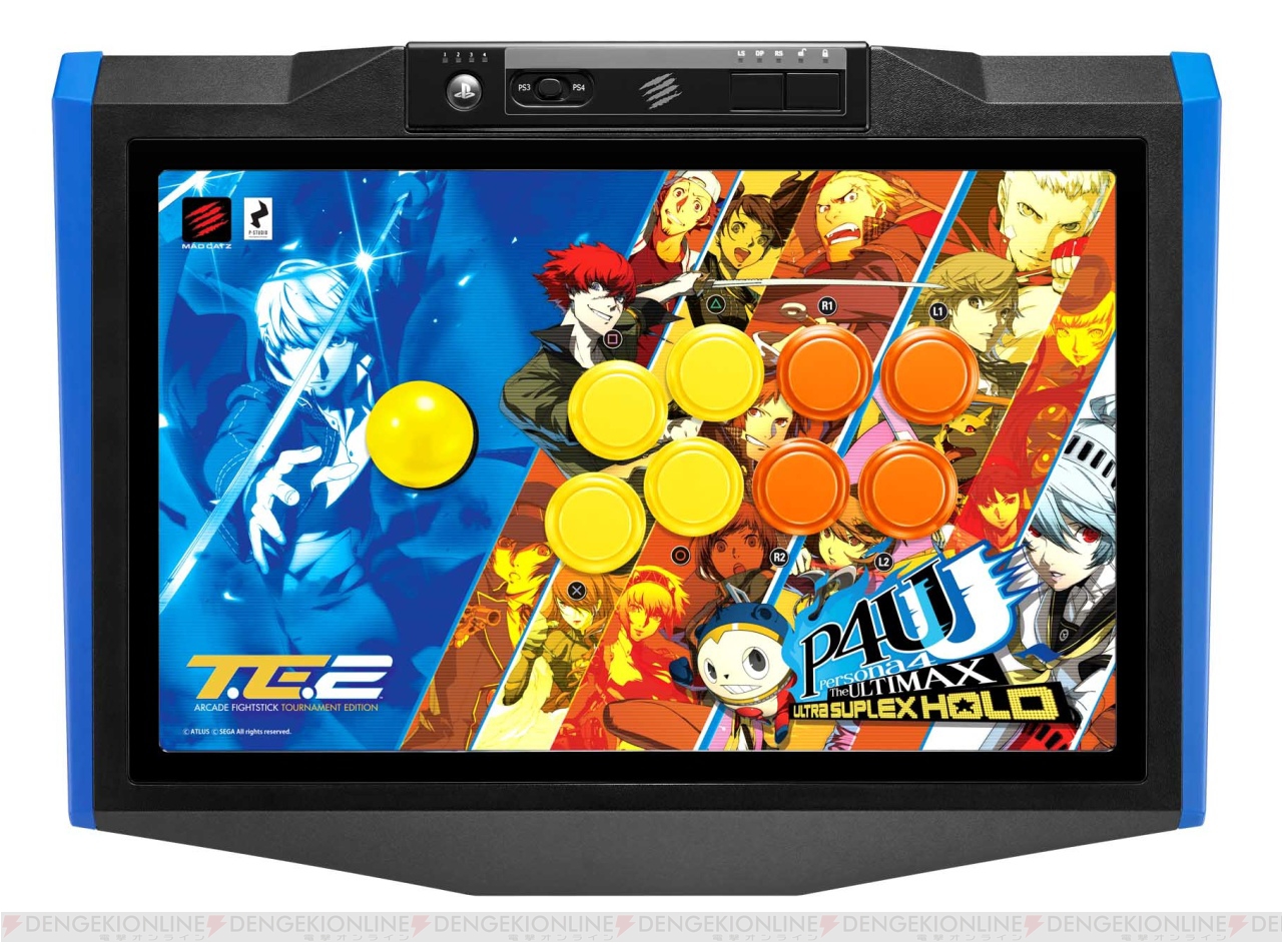 『P4U2』×マッドキャッツのコラボPS4/PS3用アケコンは8月28日に発売。初回版には“シャドウ”バージョンのフェイスプレート付き - 電撃オンライン